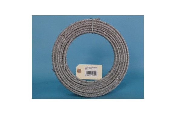CABLE ACERO GALVANIZADO ROLLO 25 M Ã˜ 6 (6 X 7) +1 ALMA TEXTIL