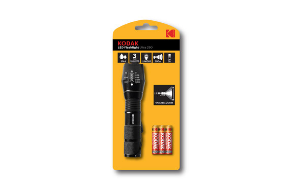 LINTERNA TACTICA KODAK LED FLASHLIGHT ULTRA 290 LM + 3XAAA