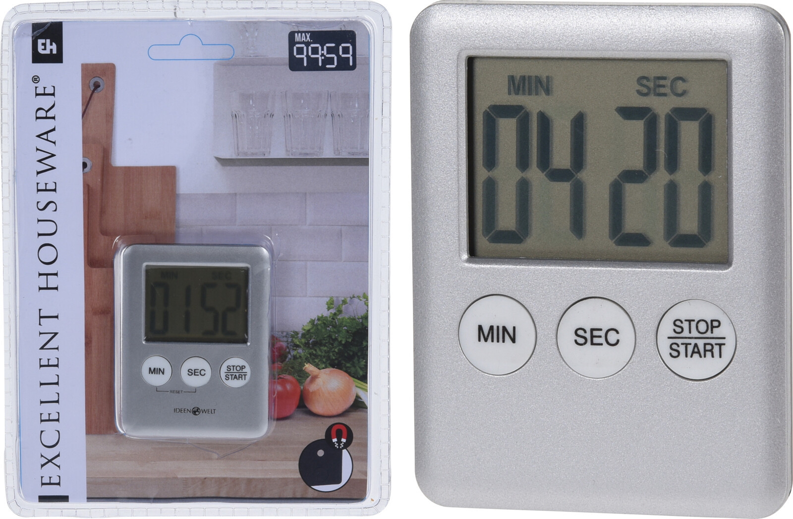 MINUTERO TIMMER DIGITAL CON IMAN PLATA