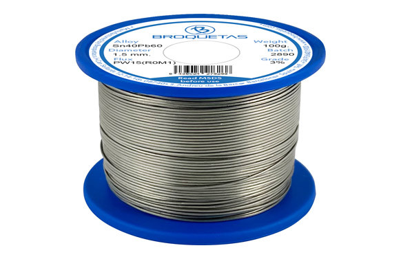 ROLLO DE ESTAÑO BROFIL 40 SN40 PB60 100 GR. Ø 1,5 MM
